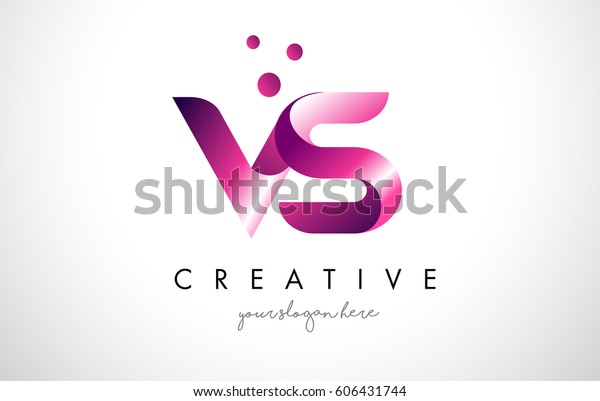 Vs Letter Logo Design Template Purple Stock Vector (Royalty Free ...