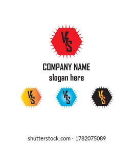 Vektor Stok Vs Logo Design Template Fighting Vector (Tanpa Royalti ...