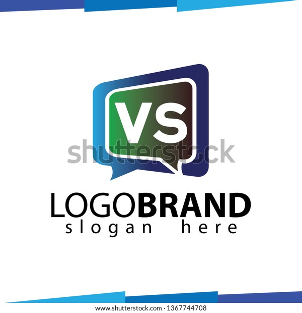 Vs Talk Initial Letter Logo Vector Stock Vector (Royalty Free ...
