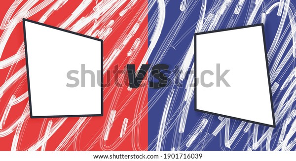 Vs Template Versus Comparison Blank Decorative Stock Vector (Royalty ...