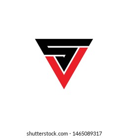 Vs Triangle Simple Logo Icon Design Stock Vector (Royalty Free ...