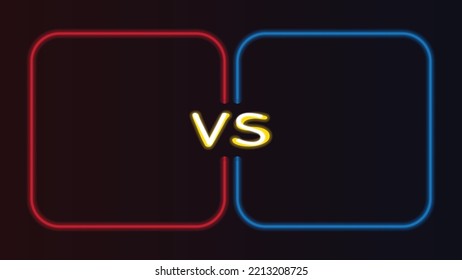 Vs Versus Battle Template Red Blue Stock Vector (Royalty Free ...