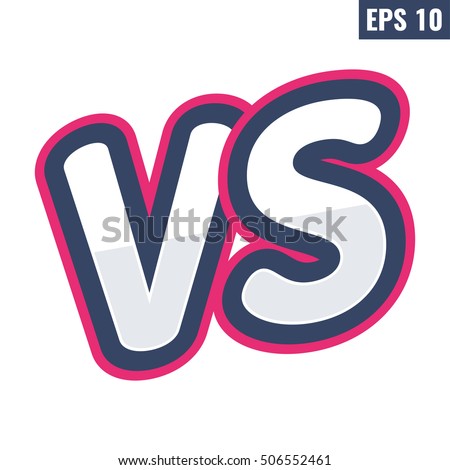 VS Versus Icon Mark Sign Fighters Vector de stock (libre de regalías ...