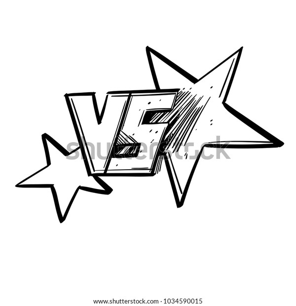 Vs Versus Symbol Confrontation Outline Vector Stock Vector (Royalty ...