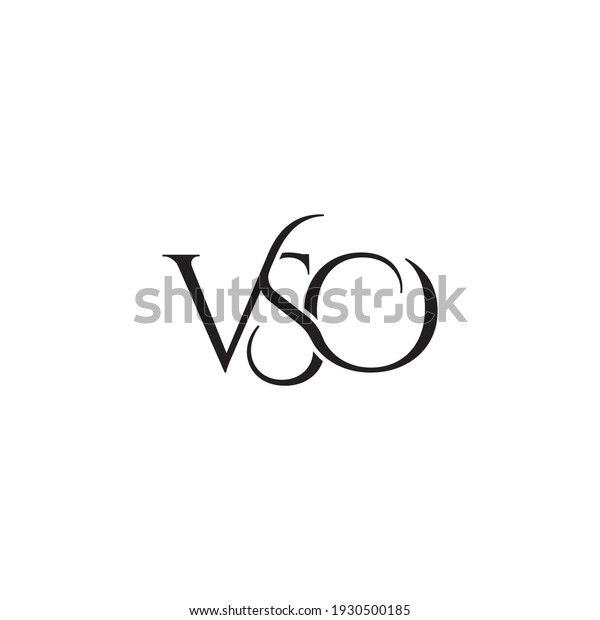Vektor Stok Vso Letter Combined Icon Vector Illustration (Tanpa Royalti ...