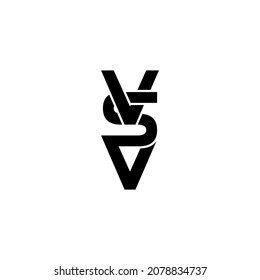 Vsv Typography Letter Monogram Logo Design Stock Vector (Royalty Free ...