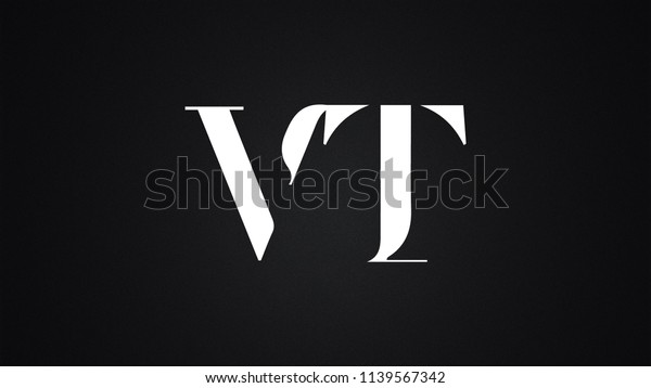 Vt Letter Logo Design Template Vector: vector de stock (libre de ...