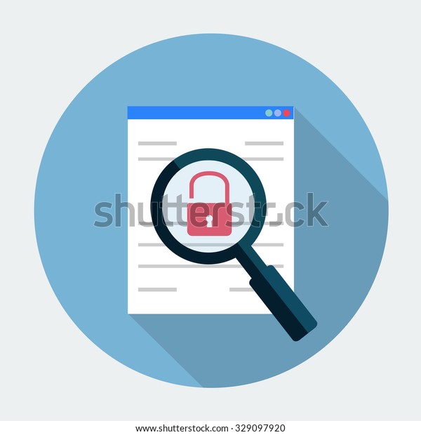 Vulnerability Search Icon Vector Illustration Stock Vector (Royalty ...