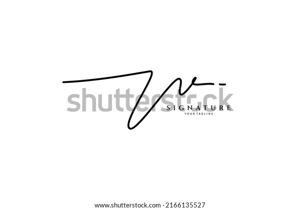 Vv Initial Signature Logo Handwriting Logo Stock Vector (Royalty Free ...
