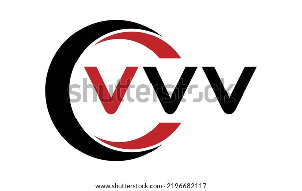 Vvv Threeletter Circle Iconic Logo Design Stock Vector (Royalty Free ...