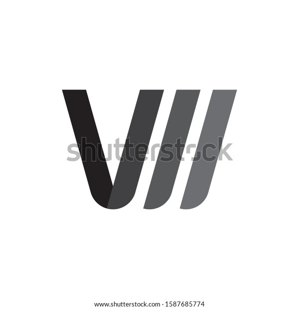 Vw Letter Logo Design Vector Stock Vector (Royalty Free) 1587685774
