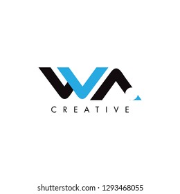 Vwa Letter Logo Design Creative Modern Stock Vector (Royalty Free ...