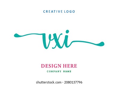 Vxi Lettering Logo Simple Easy Understand Stock Vector (Royalty Free ...