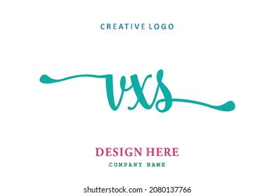 Vxs Lettering Logo Simple Easy Understand Stock Vector (Royalty Free ...