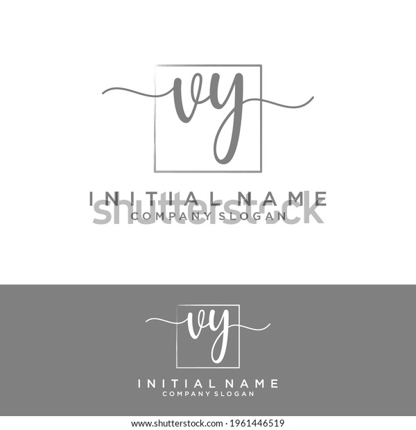 Vy Initial Letters Handwriting Signature Logo Stock Vector (Royalty ...