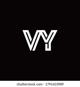 Vy Monogram Logo Abstract Line Design Stock Vector (Royalty Free ...