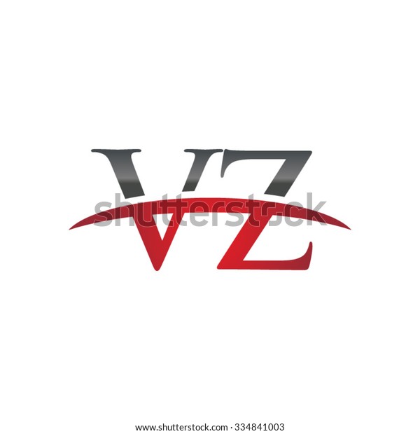 Vz Initial Company Red Swoosh Logo Stock Vector (Royalty Free ...