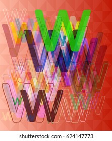 W Alphabet Background Template Stock Vector (Royalty Free) 624147773 ...