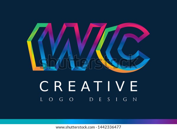 W C Logo Wc Letter Design Stock Vector (Royalty Free) 1442336477 ...
