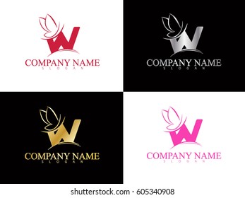W Font Logo Design Stock Vector (Royalty Free) 605340908 | Shutterstock