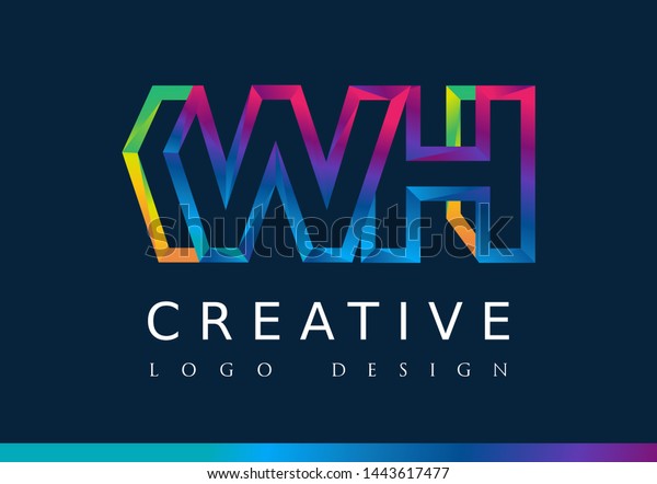 W H Logo Wh Letter Design Stock Vector (Royalty Free) 1443617477 ...