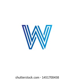 W Letter Abstract Logo Vector Stock Vector (Royalty Free) 1451700458 ...