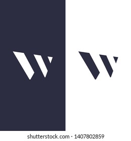 W Letter Bold Logo Monogram Stock Vector (Royalty Free) 1407802859