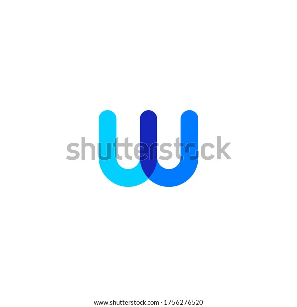 W Letter Double U Logo Vector Stock Vector (Royalty Free) 1756276520 ...