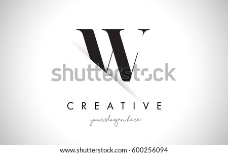 W Letter Logo Design Creative Paper Image vectorielle de stock (libre ...