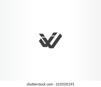 W Line Letter Logo Concept Design Stock Vector (Royalty Free ...