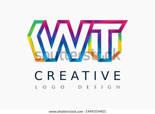 W T Logo Wt Letter Design Stock Vector (Royalty Free) 1449354401 ...