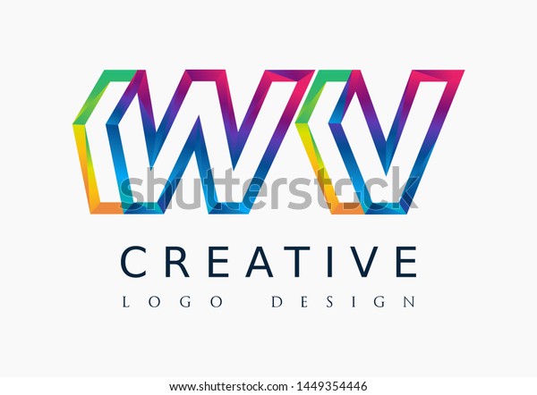 W V Logo Wv Letter Design Stock Vector (Royalty Free) 1449354446 ...