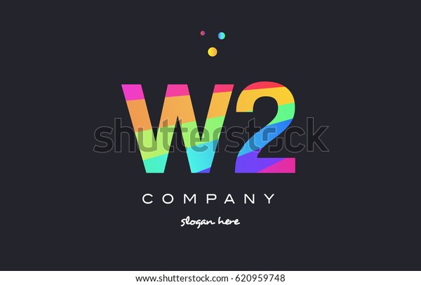 W2 W 2 Two Letter Number Stock Vector (Royalty Free) 620959748 ...