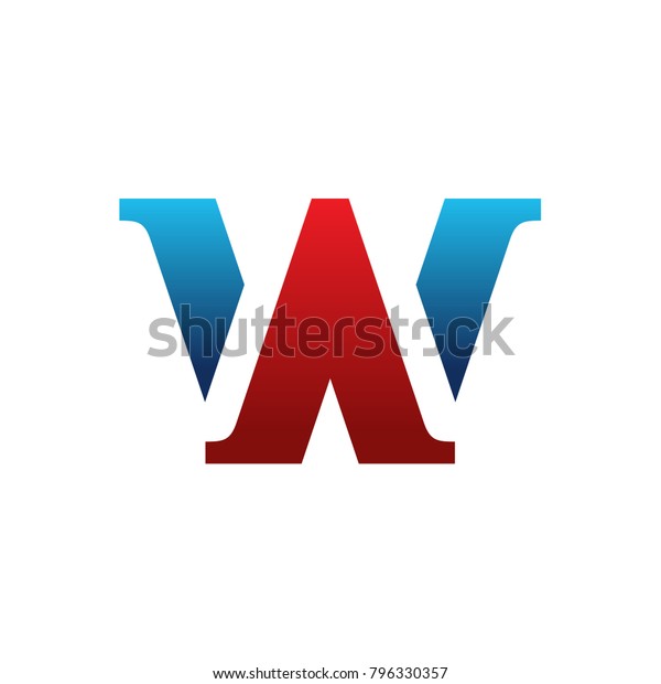 Wa Letter Logo Template Stock Vector (Royalty Free) 796330357