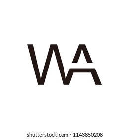 Wa Letter Vector Logo Stock Vector (Royalty Free) 1143850208 | Shutterstock