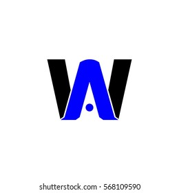 Wa Letter Vector Logo Stock Vector (Royalty Free) 568109590