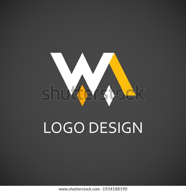 Wa Letters Simple Logo Design Stock Vector (Royalty Free) 1934188190 ...