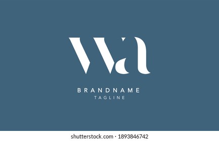 Wa Lowercase Letter Initial Icon Logo Stock Vector (Royalty Free ...