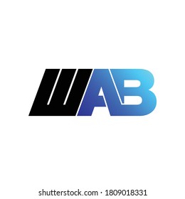 Wab Letter Monogram Logo Design Vector Stock Vector (Royalty Free ...