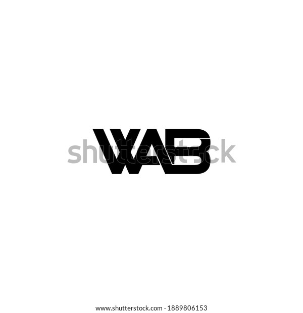 Wab Letter Original Monogram Logo Design Stock Vector (Royalty Free ...