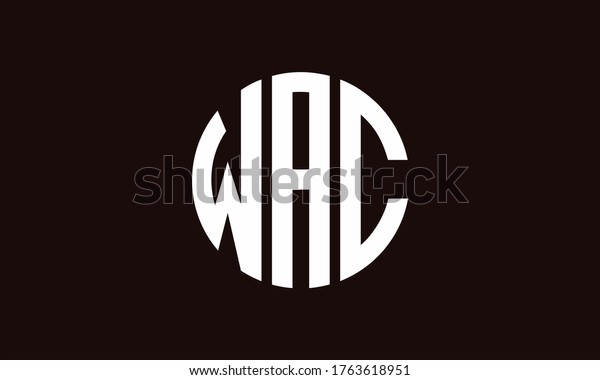 Wac Circle Emblem Abstract Monogram Letter Stock Vector (Royalty Free ...