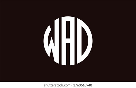 Wad Circle Emblem Abstract Monogram Letter Stock Vector (Royalty Free ...