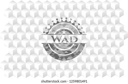 Wad Grey Badge Geometric Cube White Stock Vector (Royalty Free ...