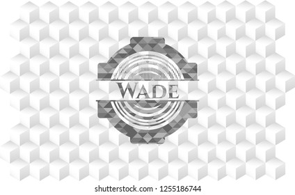 Wade Grey Emblem Cube White Background Stock Vector (Royalty Free ...
