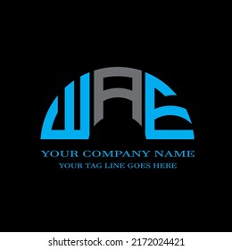 Wae Letter Logo Creative Design Vector Stock Vector (Royalty Free ...