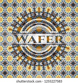 Wafer Arabesque Emblem Background Arabic Decoration Stock Vector ...