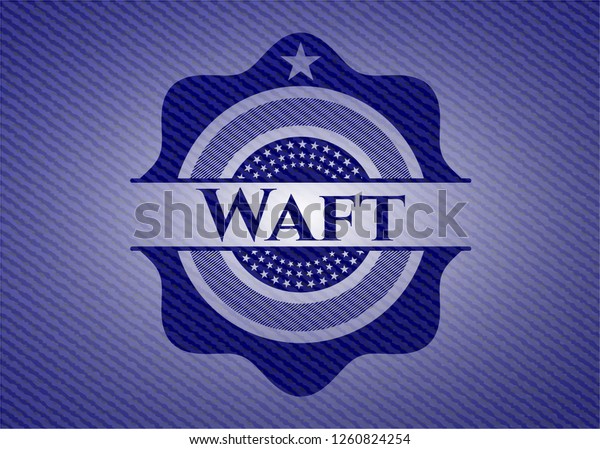 Waft Badge Jean Texture Stock Vector (Royalty Free) 1260824254 ...