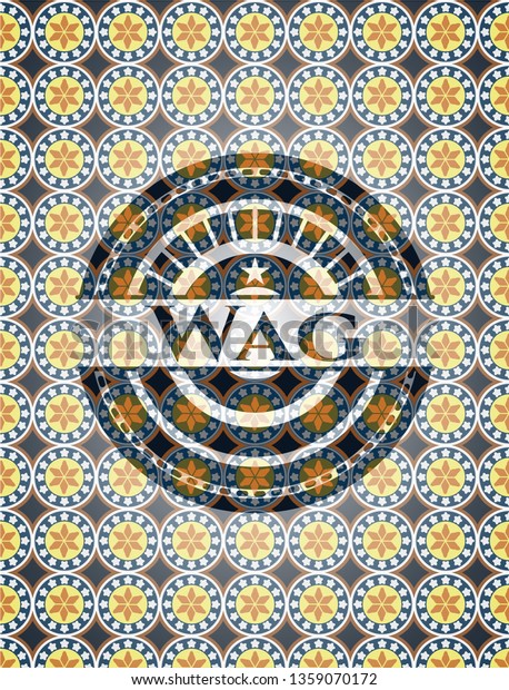 Wag Arabesque Emblem Background Arabic Decoration Stock Vector (Royalty ...