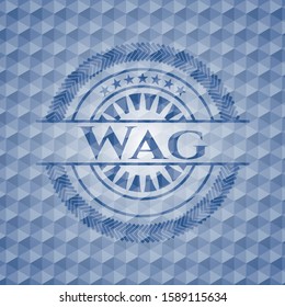 Wag Blue Polygonal Badge Vector Illustration Stock Vector (Royalty Free ...