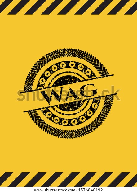 Wag Inside Warning Sign Black Grunge Stock Vector (Royalty Free ...